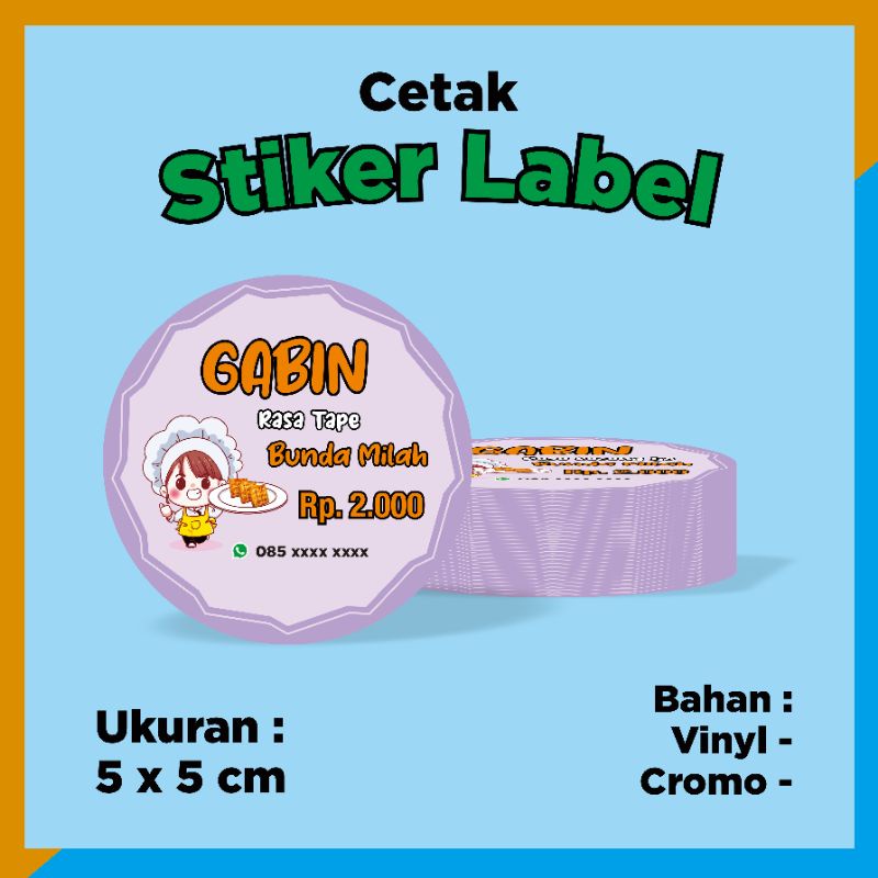 Jual STIKER / STIKER SATUAN / STIKER LABEL MAKANAN MINUMAN ...