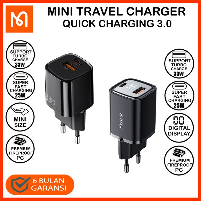 Jual MCDODO CH-015 Adaptor Charger GAN Xiaomi ,Redmi ,Poco TURBO Charge 33W | Shopee Indonesia