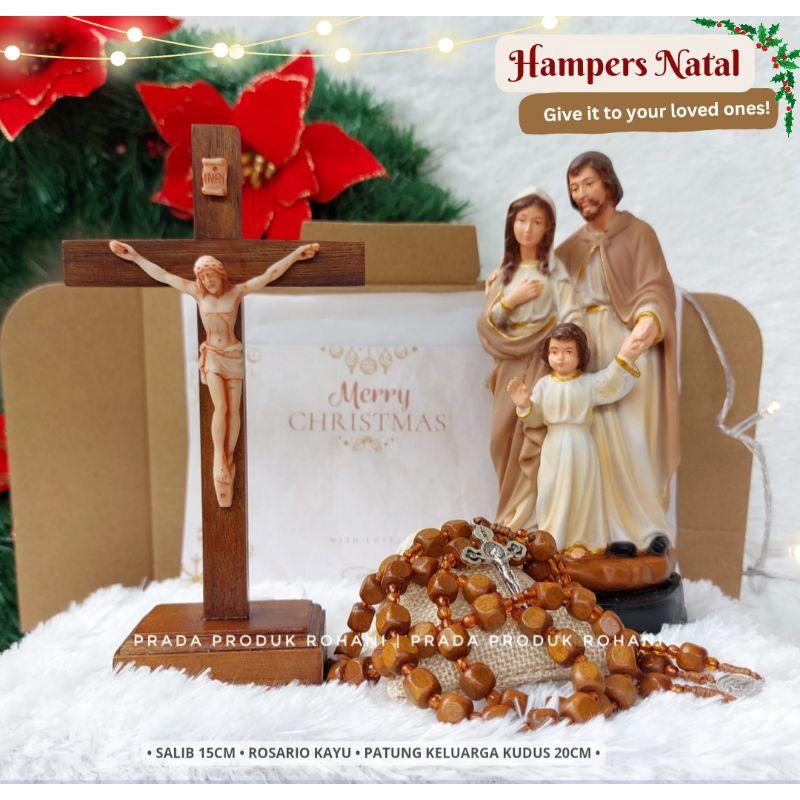Jual Patung Natal|Chrismas Hampers|Patung Set Rohani|Salib|Rosario Kayu ...