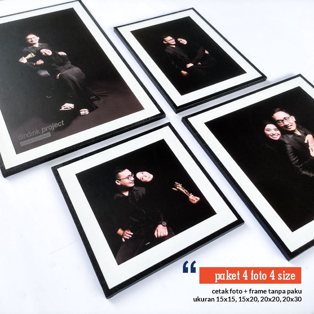 Jual Paket Cetak 4 Foto Exclusive Bingkai Foto Frame Tanpa Paku