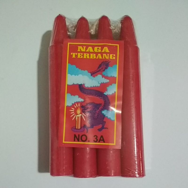 Jual Lilin Merah Naga Terbang Ukuran 3A Isi 8 Batang | Shopee Indonesia