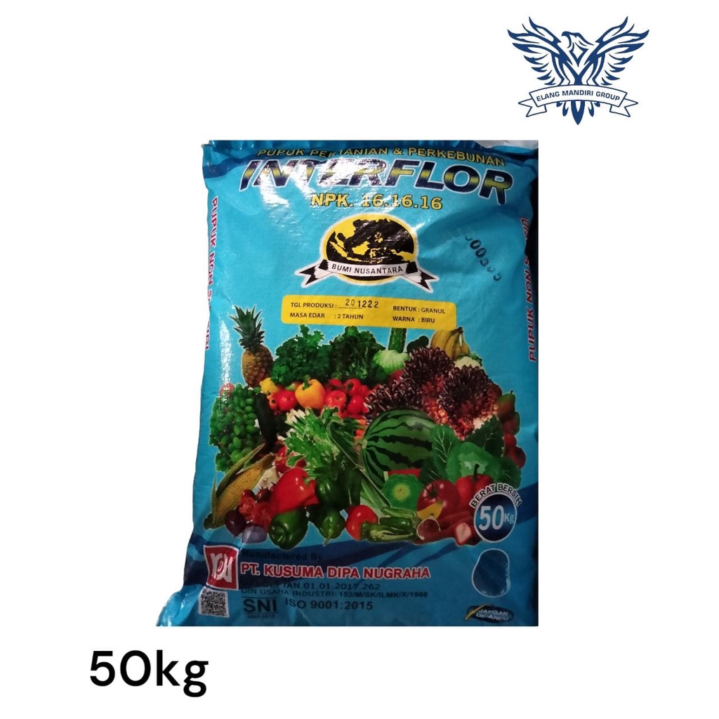 Jual Pupuk NPK Interflor 50kg Pupuk NPK 16 16 16 Unsur Hara Makro Primer Nitrogen (N)16% Fosfat ...