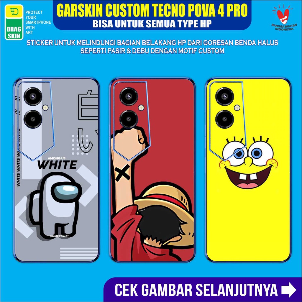 Jual Sticker Garskin Skin Custom Tecno POVA 4 4Pro pro Neo 2 Bisa Custom Gambar Sendiri | Shopee ...