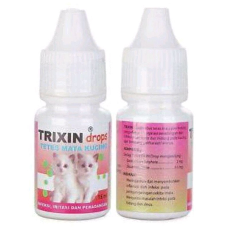 Jual TRIXIN Drops Obat Tetes Mata & Hidung Kucing / Obat Infeksi Mata ...