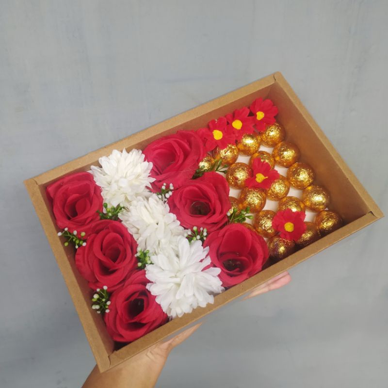 Jual flower box coklat | Flower box | buket bunga | buket bunga wisuda | buket bunga box | gift ...