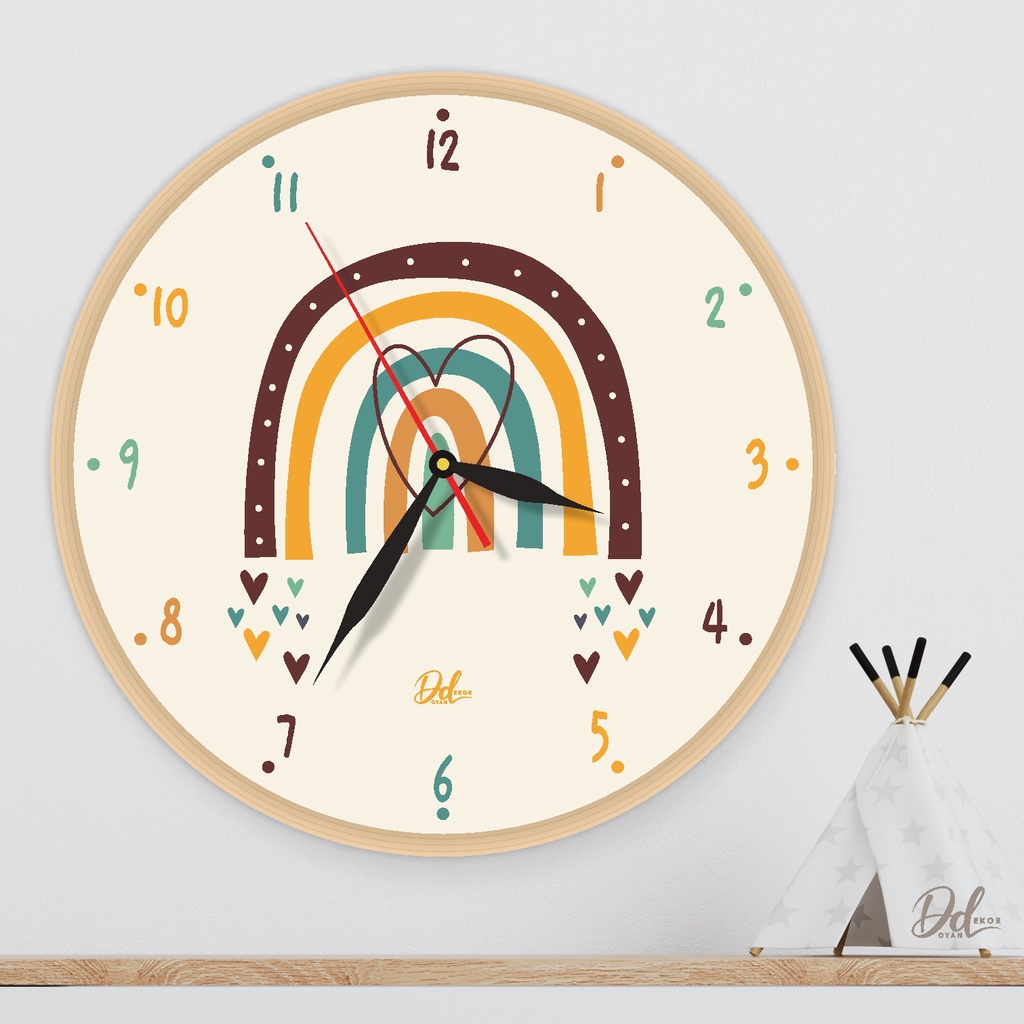 Jual AESTHETIC JAM DINDING KAMAR ANAK LUCU DEKORASI RUMAH HIASAN ...