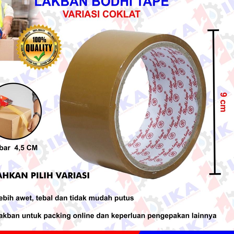 Jual 5.5 HARGA GROSIR LAKBAN BODY TAPE BENING COKLAT TRANSPARAN 2 INCH ...