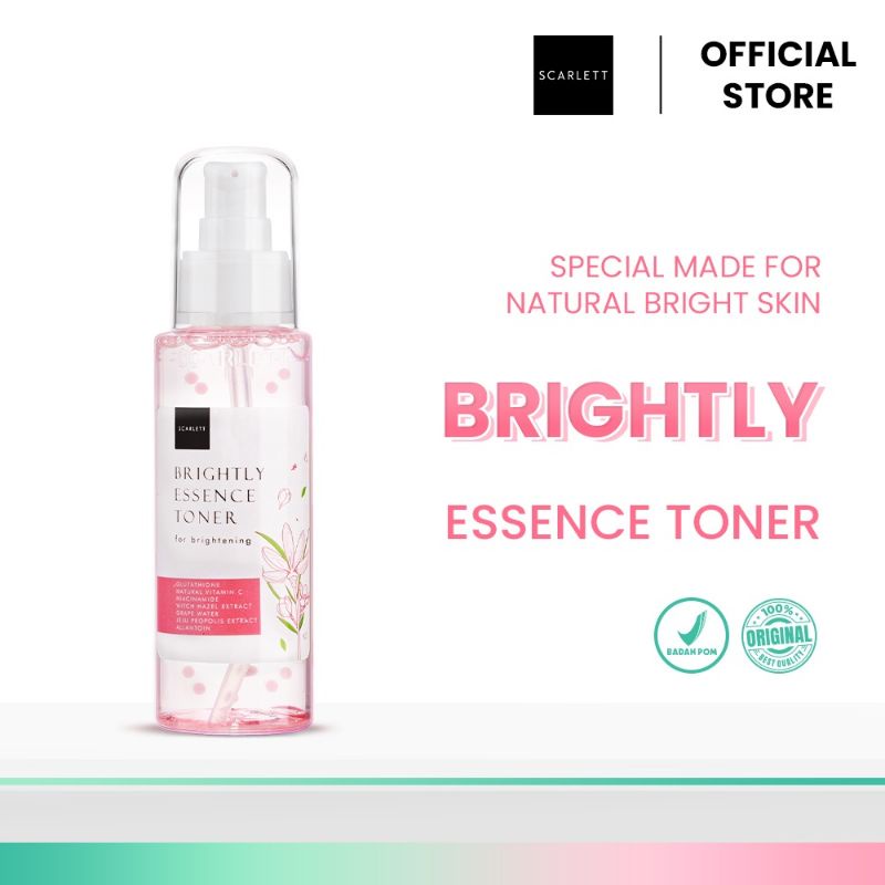 Jual SCARLETT Brightly Essence Toner (100ml) | Shopee Indonesia