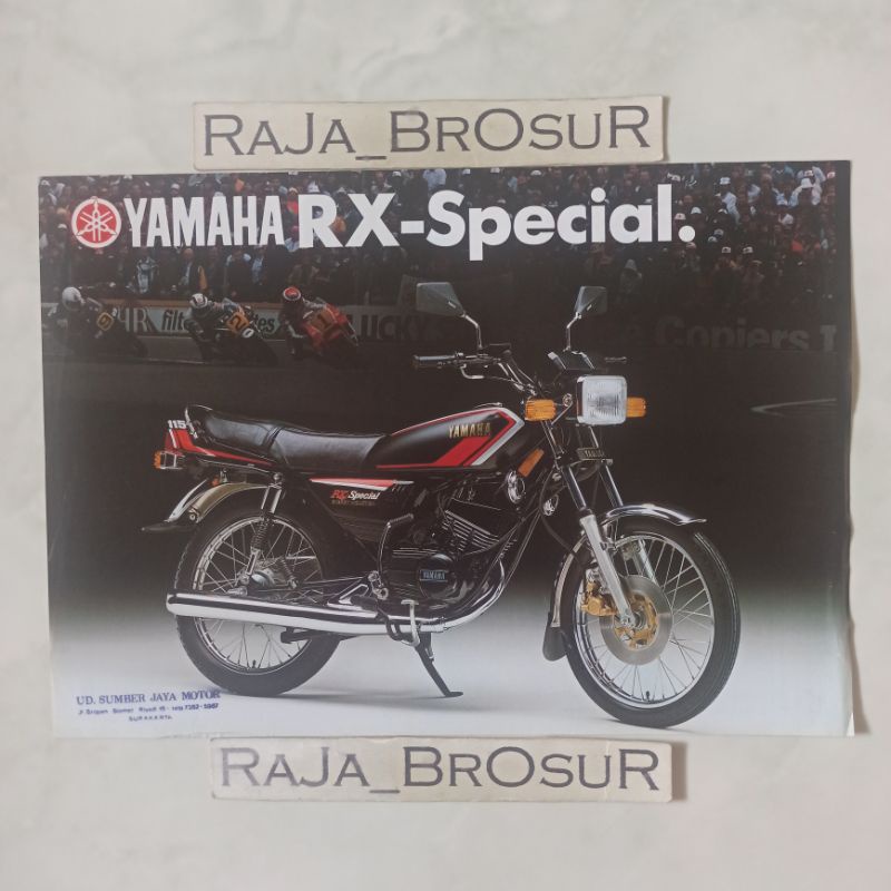 Jual Poster brosur katalog flyer jadul lawas Yamaha RXS RX S/RX Special 5speed 2tak 2T hitam ...