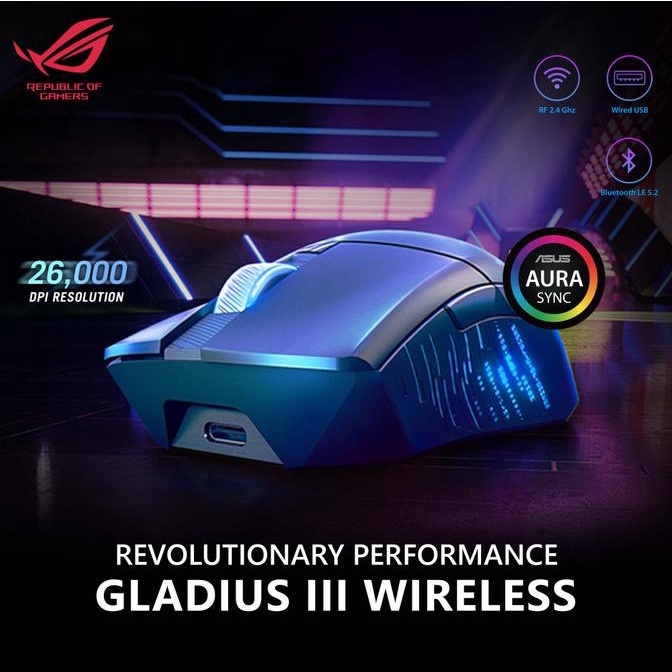 Jual Asus ROG Gladius III / Gladius 3 Wireless - Gaming Mouse | Shopee ...