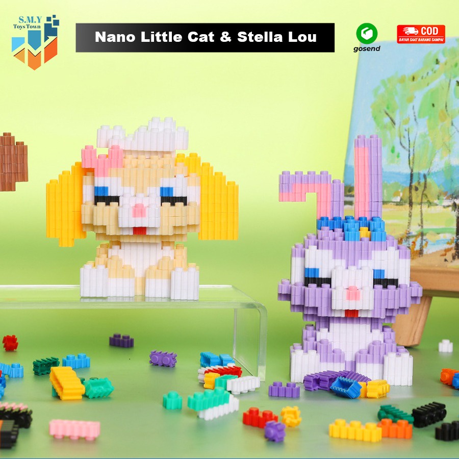 Jual SMY Toystown Nano Blocks Disney Little Cat / Stella Lou 3D Model ...