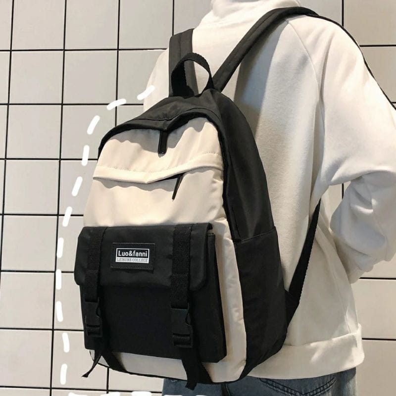 Jual Tas Ransel Korea Hitam Putih Tas Murah Fashion Stylish Tas Ransel ...