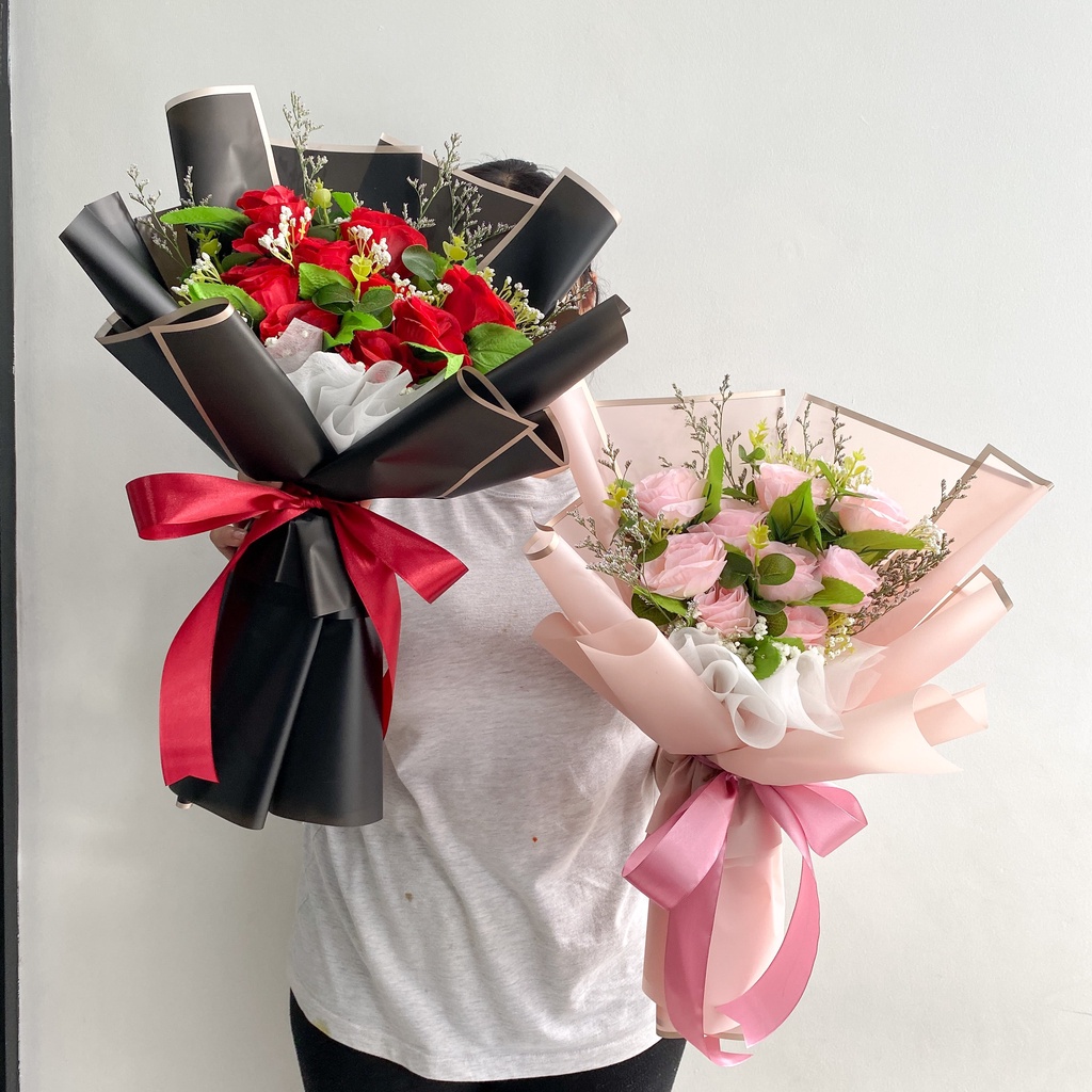 Jual PAO FLORIST 9 Tangkai Bunga Mawar Palsu (ARTIFICIAL FLOWER ...
