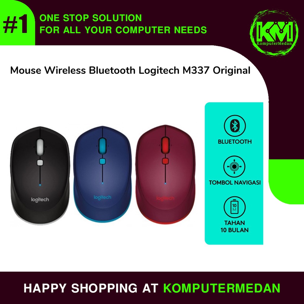 Jual Mouse Wireless Bluetooth Logitech M337 Original Black | Shopee Indonesia