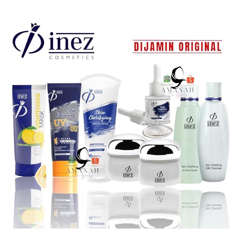 Jual INEZ Lightening Paket/Satuan Milk Cleanser/Facial Foam/Toner/Serum ...
