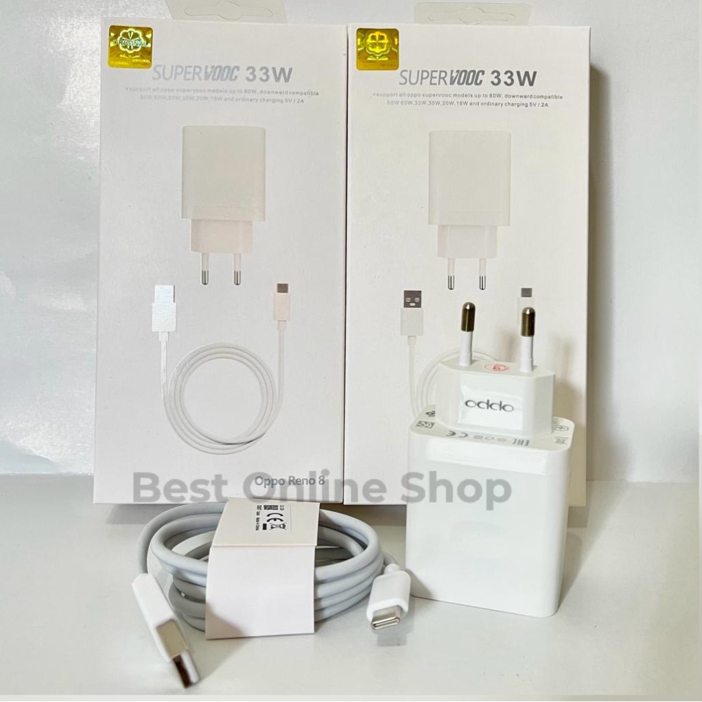 Jual Charger Casan OPPO Reno 8z Super VOOC 33W TYPE C 100% Original ...