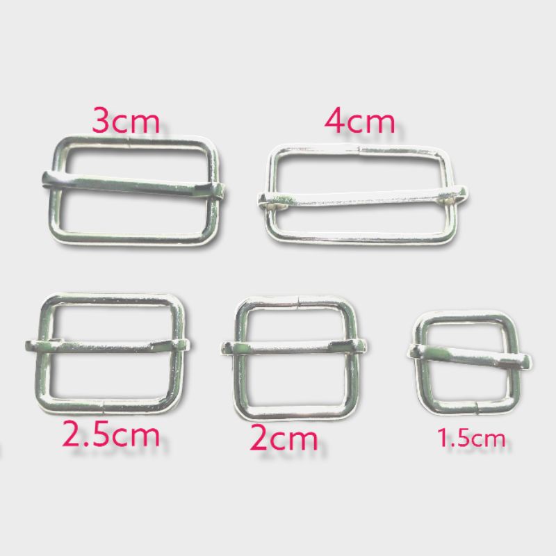 Jual Gesper untuk tali tas Ring Jalan silver SRE ketebalan sedang Lebar ...