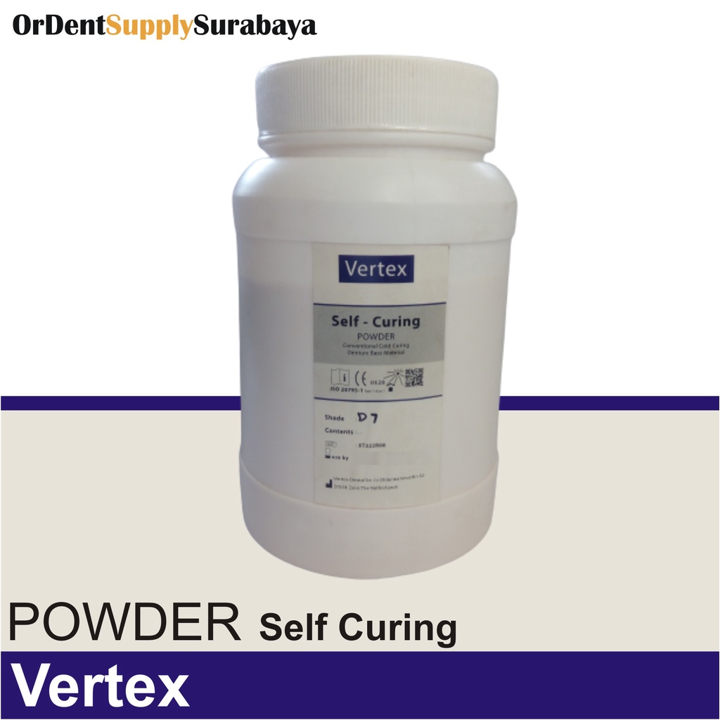 Jual Powder acrylic selfcure vertex powder gigi palsu 500gr | Shopee ...