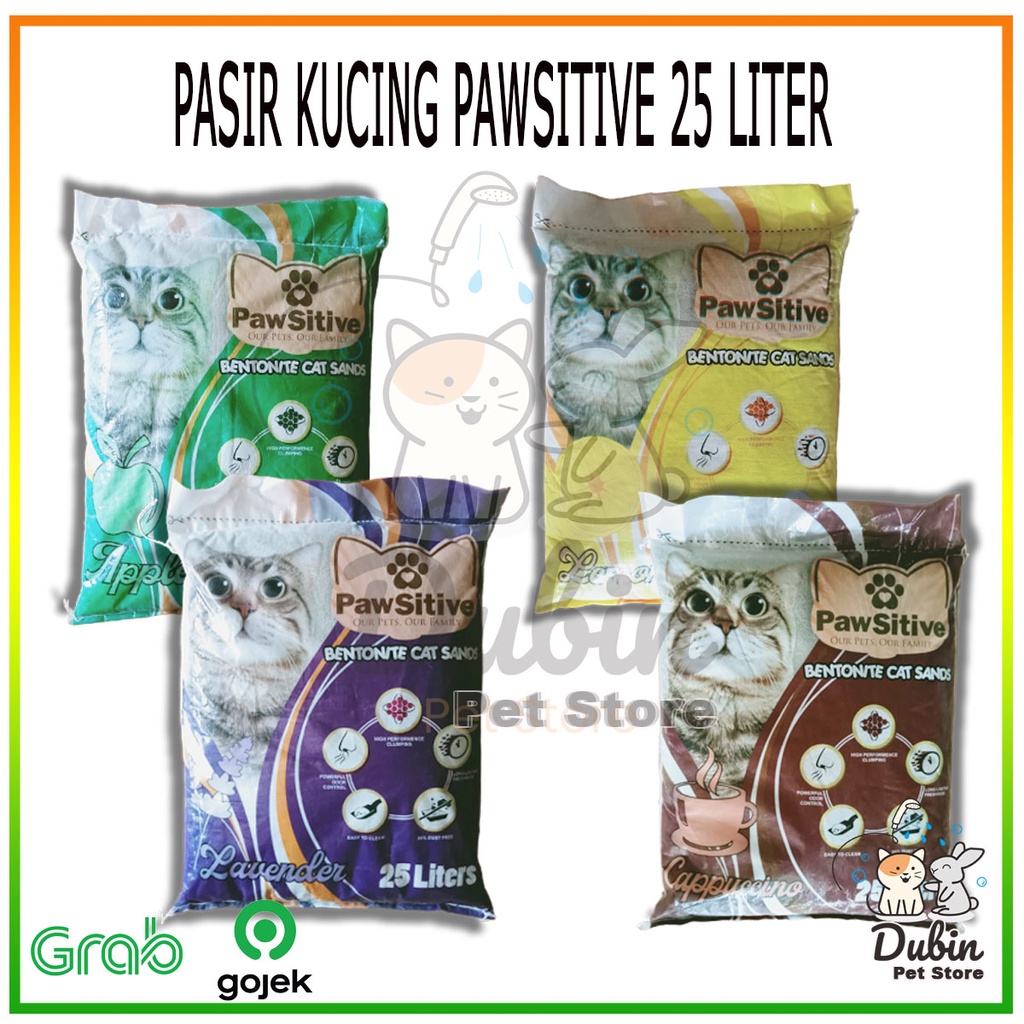 Jual Pasir Kucing pawsitive 25 liter pasir kucing pasir wangi dan ...