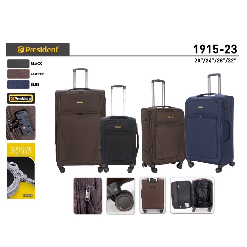 Jual KOPER PRESIDENT KAIN 1984 1940 SIZE 28 INCH 32 INCH - SOFTCASE ...