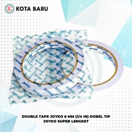 Jual DOUBLE TAPE JOYKO 6 MM (1/4 IN) DOBEL TIP JOYKO SUPER LENGKET | Shopee Indonesia