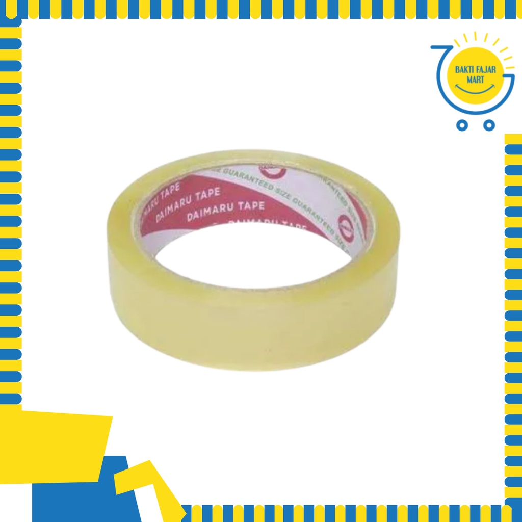 Jual Lakban Daimaru Tape Isolasi Selotip Bening 1 inch / 24 mm x 72 Yard | Shopee Indonesia