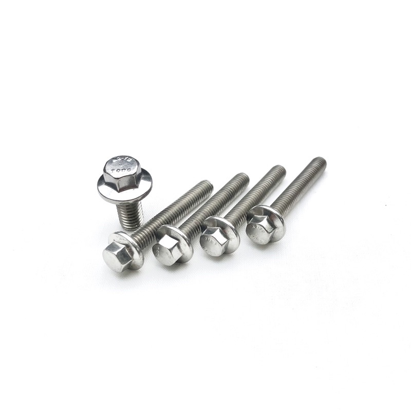 Jual Baut Flange Bolt M6 x 12 (1.2 cm) Stainless 304 A2-70 (kunci 8 ...