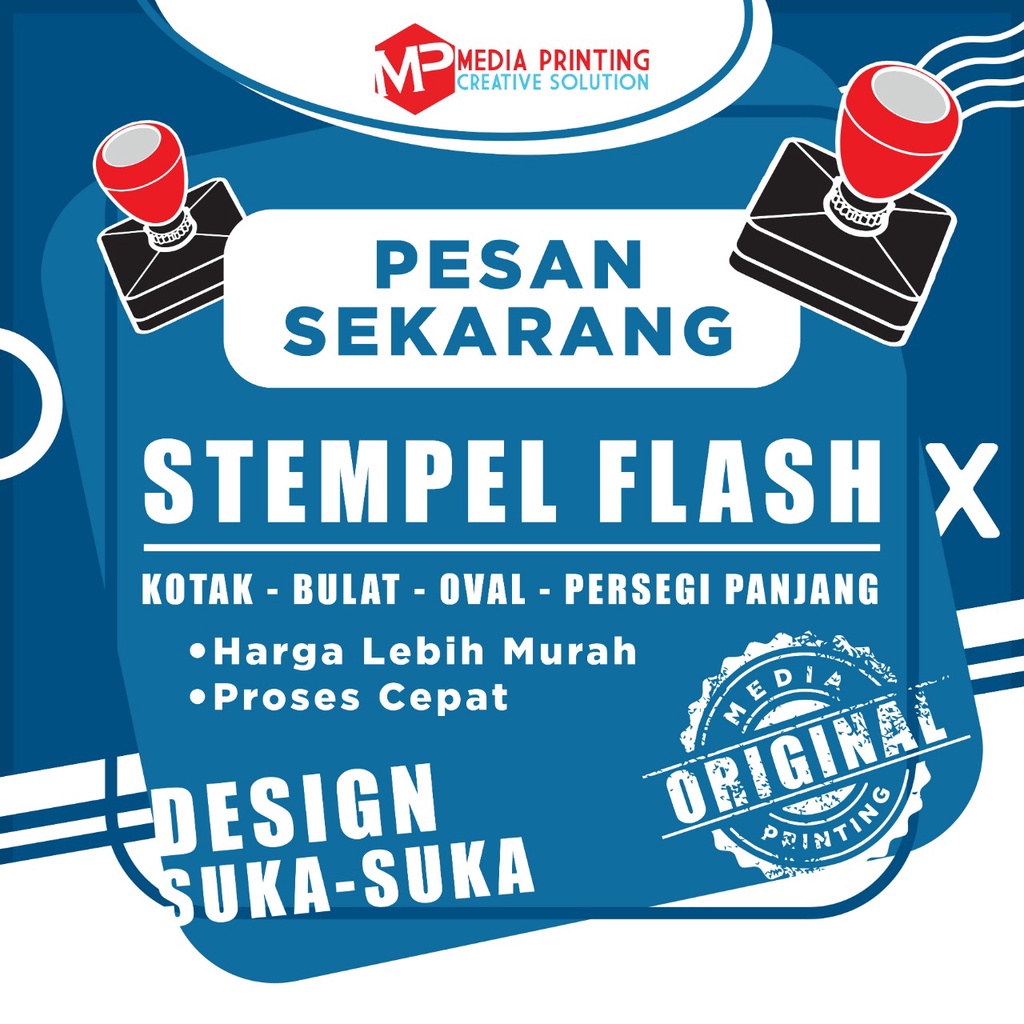 Jual Stempel Flash Otomatis | Custom Design Logo | Proses Cepat ...