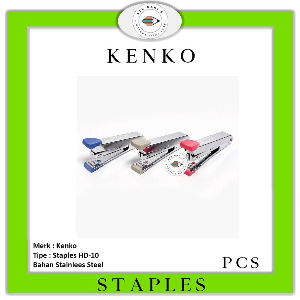 Jual KENKO - Staples Stainlees Steel HD-10 - Pcs | Shopee Indonesia