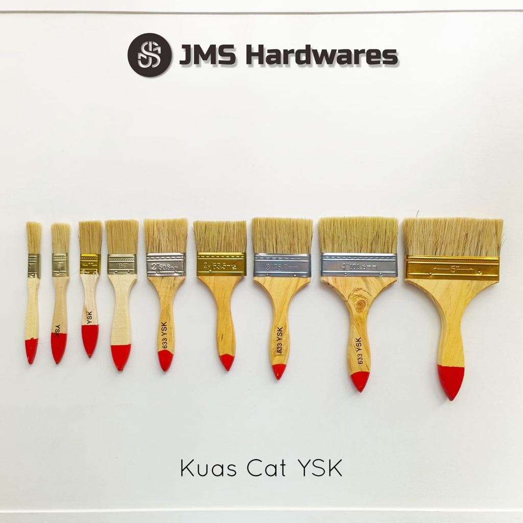 Jual KUAS CAT YSK TYPE 633 BULU PUTIH GAGANG KAYU | Shopee Indonesia