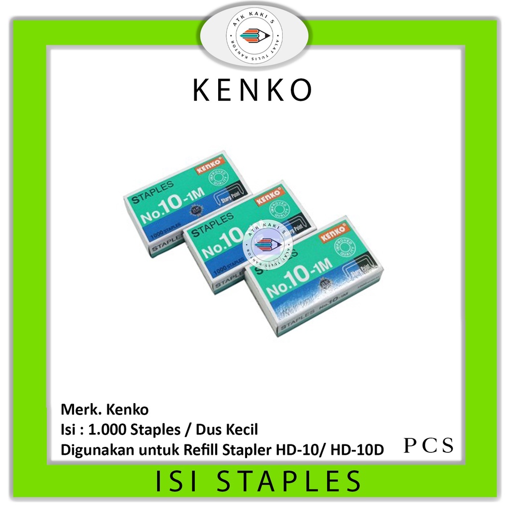 Jual KENKO - Isi Staples No.10-1M - PACK | Shopee Indonesia