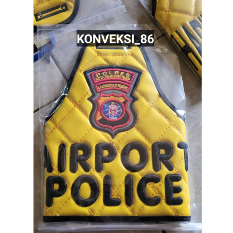 Jual ban lengan airport police|ban lengan polri(custom warna dasar,logo ...