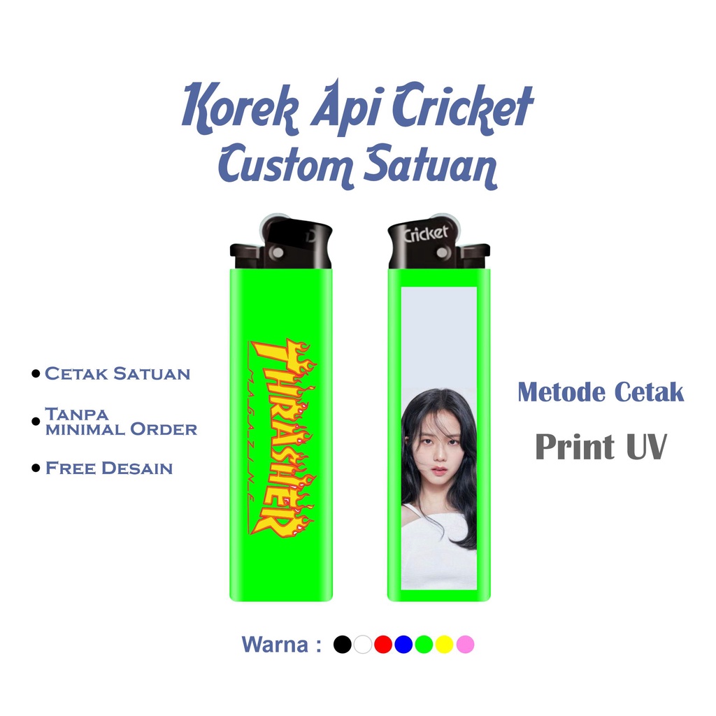 Jual Korek Cricket Ori & Bara Las Custom Satuan - Cetak UV Bukan ...