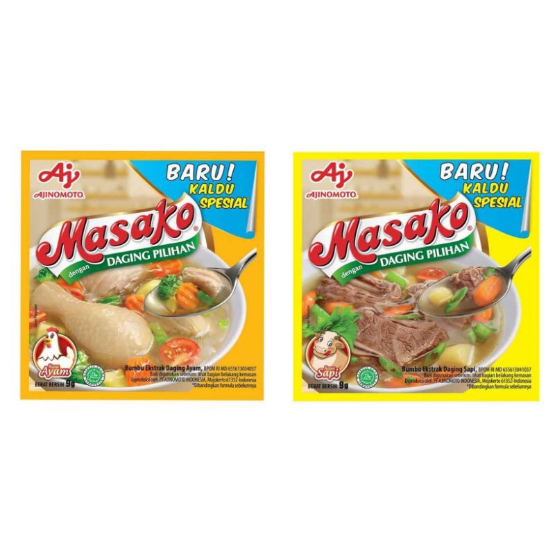 Jual Masako RENCENG Kaldu Bubuk Penyedap Masakan Rasa Ayam 12 pcs X 8 ...