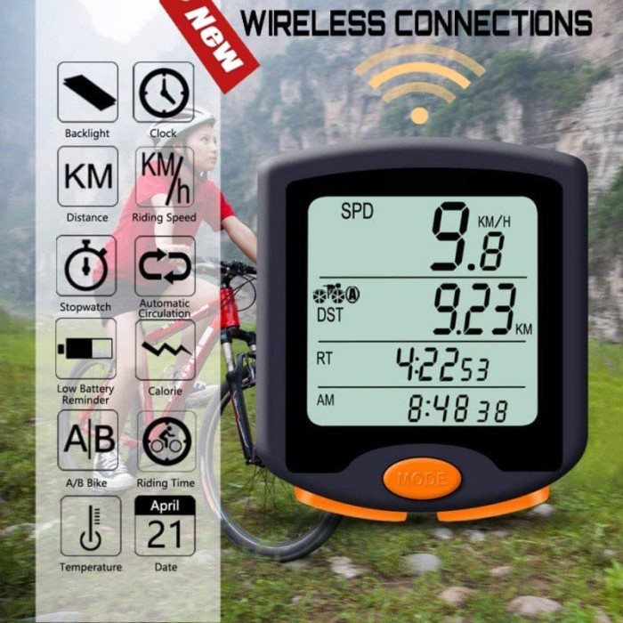 Jual Spedometer Speedometer Sepeda Wireless Odometer LED waterproofing ...