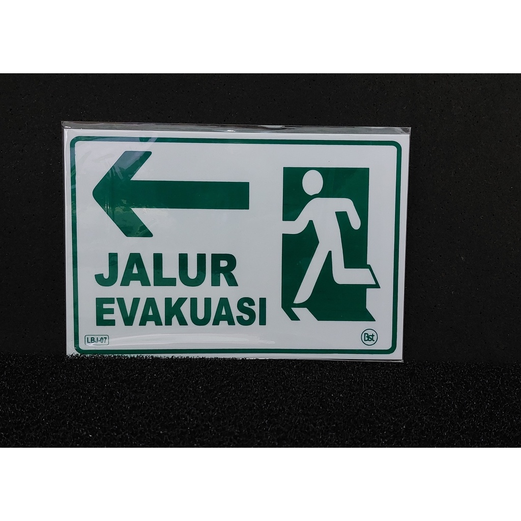 Jual Label Akrilik Jalur Evakuasi Kiri Jumbo | Shopee Indonesia