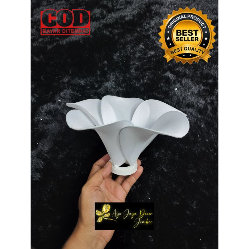 Jual kelopak bunga/kap bunga lampu motif cantik ukuran 22cm x 13cm ...