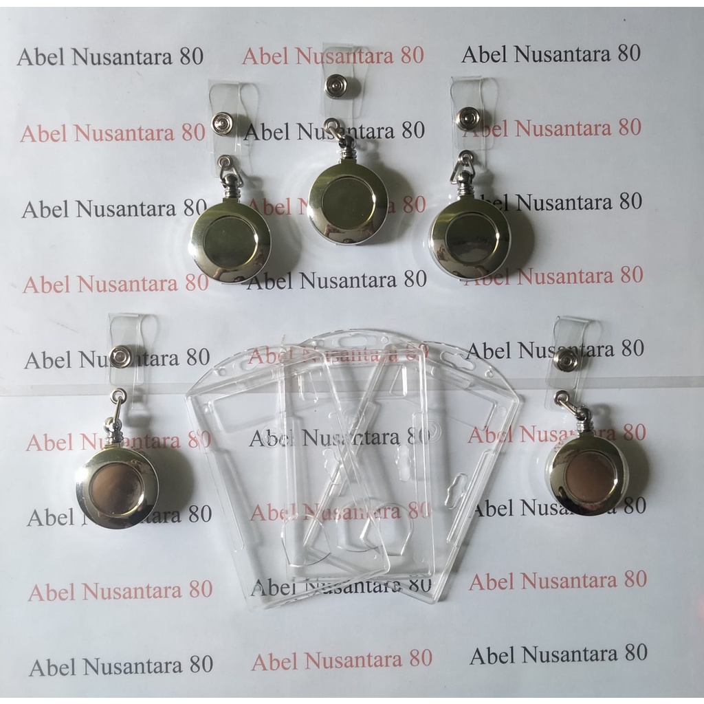Jual Paket Casing ID Acrylic Bening dengan Yoyo ID Card Chrome Silver ...
