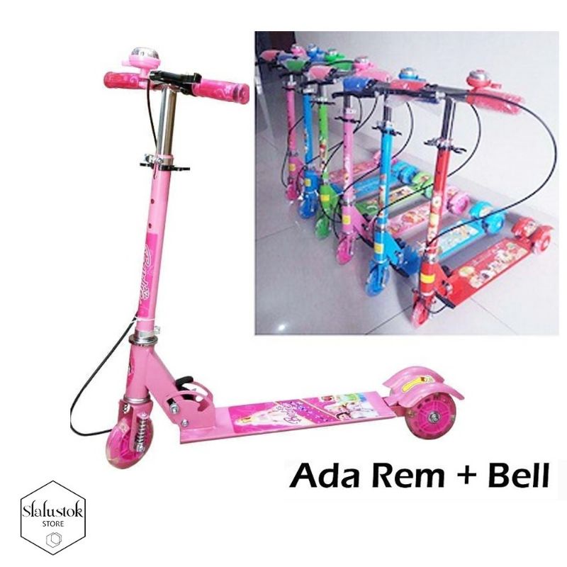 Jual SCOOTER OTOPET RODA 3 TIGA BEL+REM TANGAN SCOOTER SKUTER BESI ANAK ...
