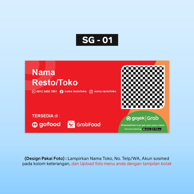 Jual [BISA COD] Spanduk Gofood Grabfood / Spanduk Resto / Spanduk GoJek ...
