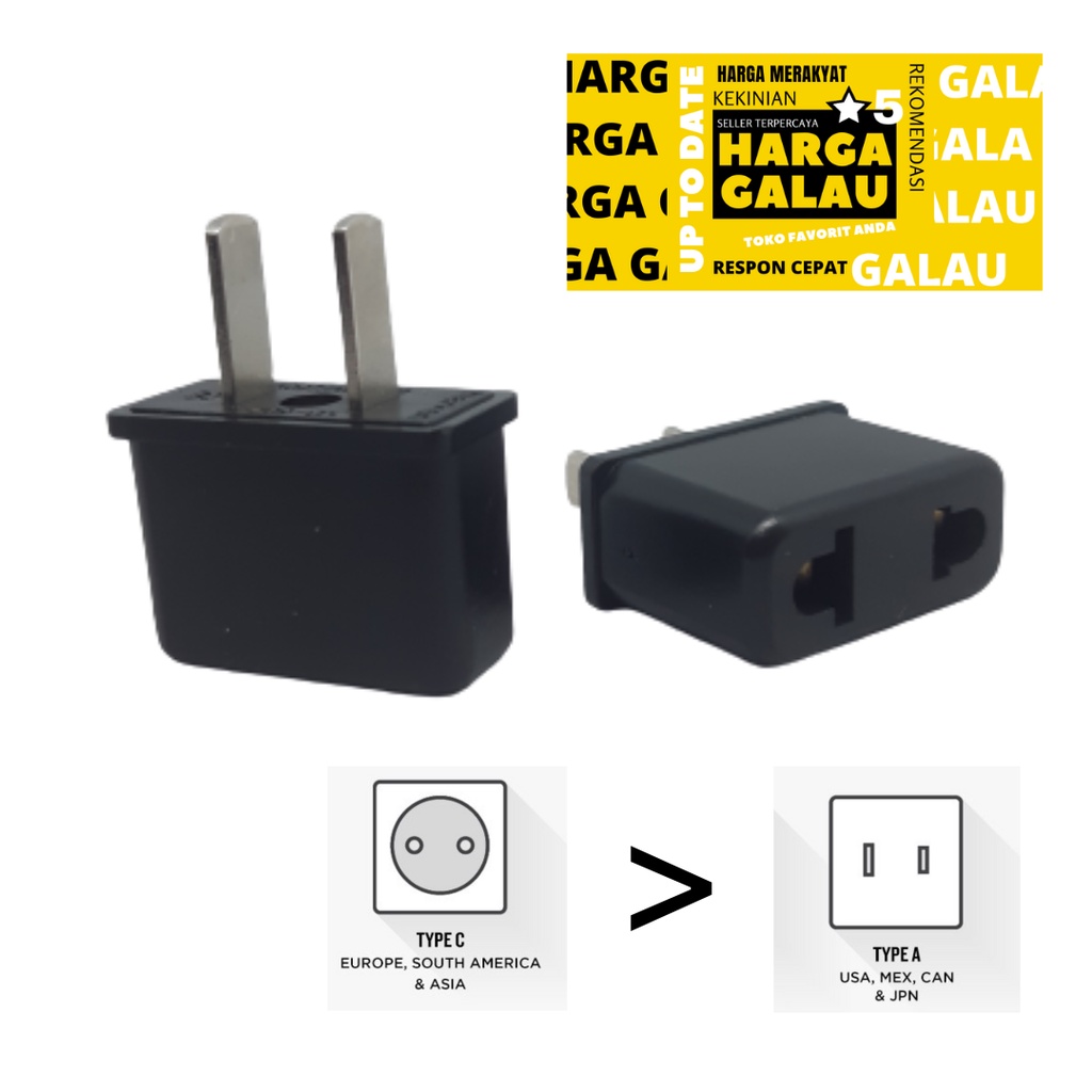 Jual Over Steker Gepeng Colokan Listrik Bulat ke Gepeng Convert ASIA EU ...