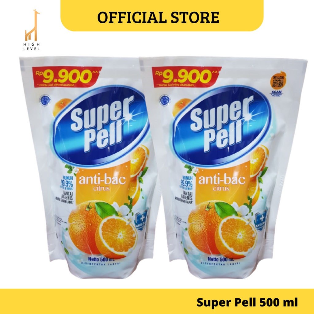 Jual Super Pell Pembersih dan Pewangi Lantai Anti Bacterial Citrus 500 ...