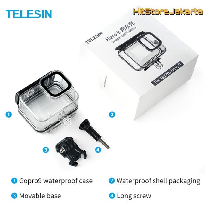 Jual Telesin Gopro Hero 10 Waterproof Case Gopro Hero 9 Dive Housing Filter | Shopee Indonesia