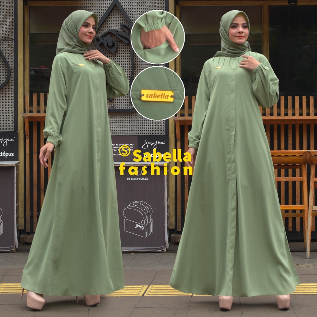 Jual Gamis REMPEL Wanita bayar di tempat dres muslim Wolfis Premium ...