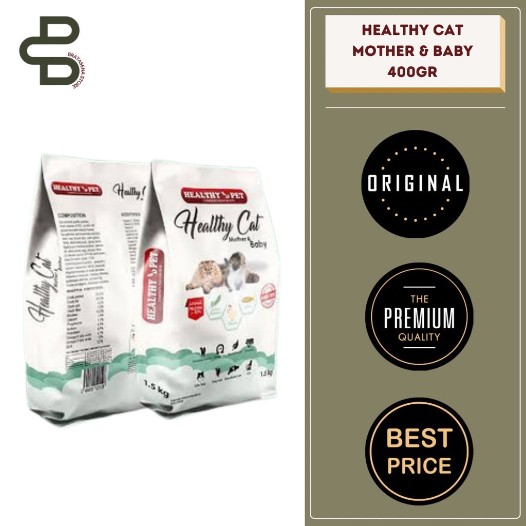 Jual HEALTHY PET HEALTHY CAT MOTHER & BABY CAT FOOD 400GR FRESHPACK ...