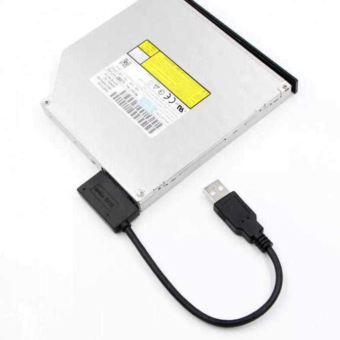 Jual KABEL EKSTERNAL USB TO SATA 13PIN(7+6) LAPTOP DVD CD ROM ADAPTER | Shopee Indonesia