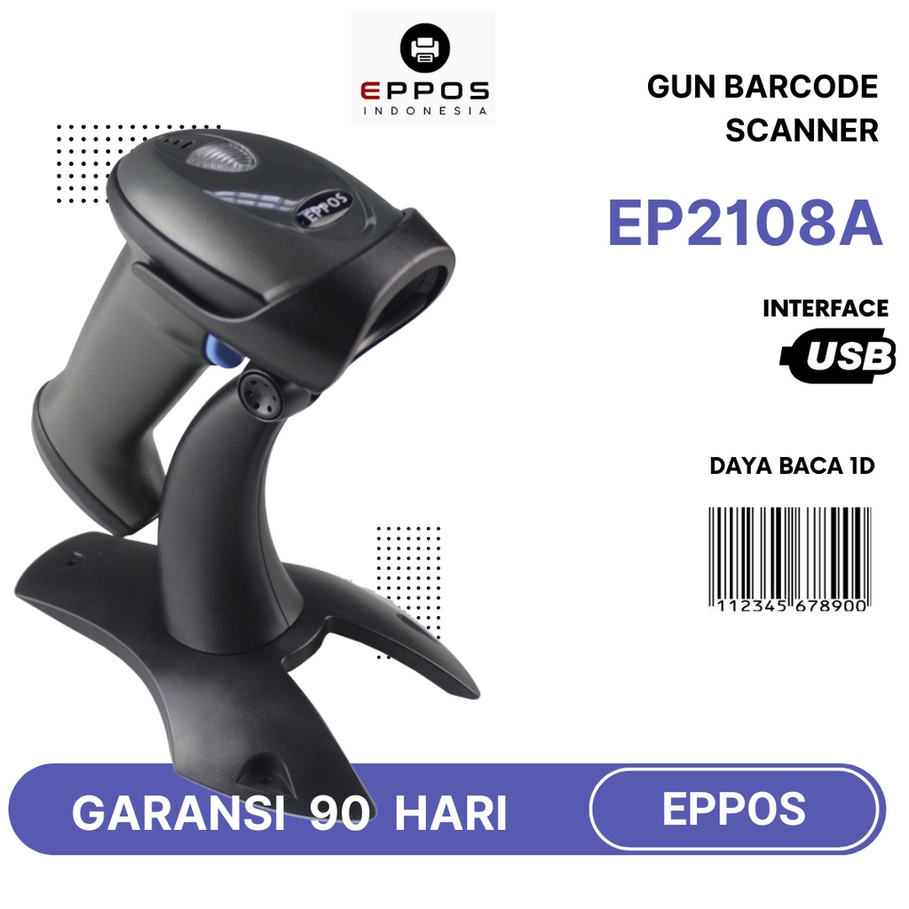 Jual Scanner Barcode EP2108A [Auto Sense-Scan] EPPOS | Shopee Indonesia