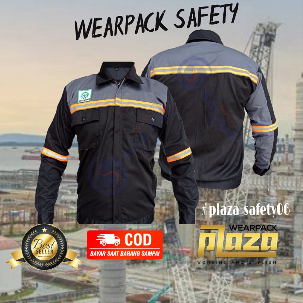 Jual seragam proyek/ baju kerja lapangan ATASAN kemeja lengan panjang ...