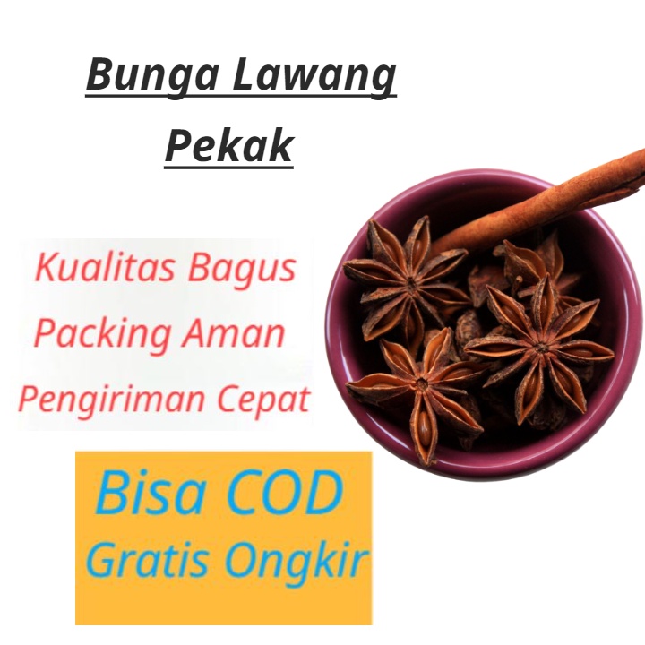 Jual Bunga Lawang 50gr Kualitas Bagus / Pekak / Bumbu Masak / Bumbu ...