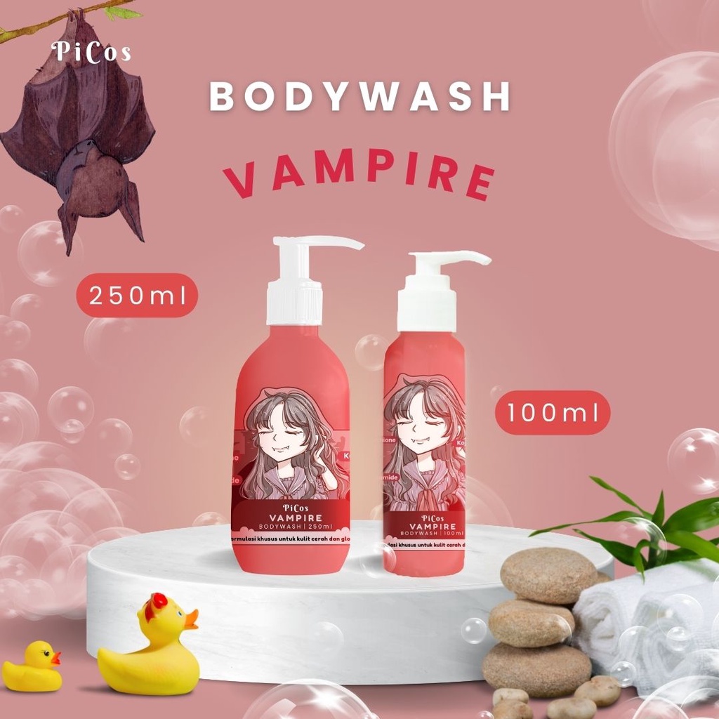 Jual [ VAMPIRE ] PICOS BODY WASH Brightening, Glowtening Aroma Parfum ...